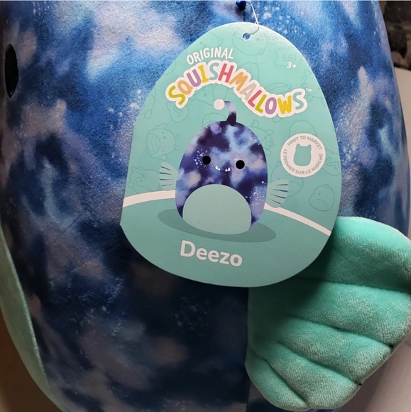 Squishmallows | Toys | Nwt 6 Deezo The Blue Tie Dye Anglerfish ...